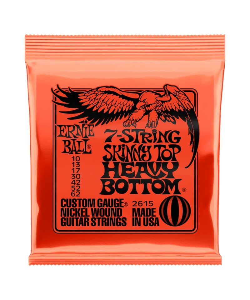 Ernie ball 2615 nickel wound skinny top heavy bottom 7 slinky 10-62